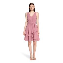 Vera Mont Damen Cocktailkleid "Damen mit Volant", rosa, Gr. 40, Chiffon, Obermaterial: 100% Polyester. Futter: 100% Polyester, Kleider