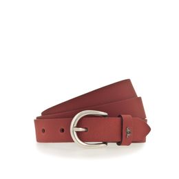 Mustang Damen Lederg&uuml;rtel ""Harper"", rot, Gr. 75, Rindsleder, G&uuml;rtel, schmale Form, 2,5 cm breit, aus Rindsleder, mit ovaler Schlie&szlig;e