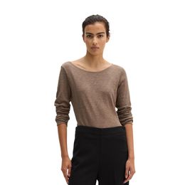 Marc O'Polo MARC O'POLO Damen Langarmshirt "aus Organic Cotton-Qualit&auml;t", braun, Basic, Gr. S, unifarben, Obermaterial: 100% Baumwolle, Shirts