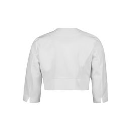 Vera Mont Damen Bolerojacke "Damen mit Kellerfalten", wei&szlig;, Gr. 44, Satin, Obermaterial: 90% Polyester, 10% Elasthan, Jacken