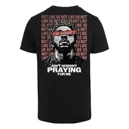 MisterTee Herren T-Shirt "MisterTee Nobody Praying Tee"schwarz, Gr. M, bedruckt, 100% Baumwolle, Shirts