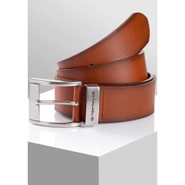 Tom Tailor Damen Lederg&uuml;rtel "TTTOM", braun, Gr. 110, unifarben, B&uuml;ffelleder, G&uuml;rtel, 4 cm breiter Herreng&uuml;rtel, Casual und Jeans Look