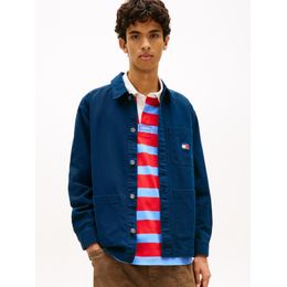 Tommy Jeans Herren Hemdjacke "TJM ESSENTIAL OVERSHIRT", blau, Gr. S, Web, Obermaterial: 100% Baumwolle, Jacken, leicht &uuml;berschnittene Schultern,