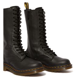 Dr. Martens Damen Schn&uuml;rstiefel "1B99 Black Virginia", Gr. 39, schwarz, Leder, Schuhe, Langschaftstiefel, Boot mit Rei&szlig;verschluss