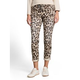 Tom Tailor Damen 7/8-Hose "Tom Tailor Tapered", braun, Gr. 46, Web, Obermaterial: 92% Baumwolle, 5% Polyester, 3% Elasthan. Futter: 100% Baumwolle,