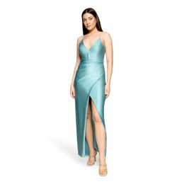 Vera Mont Damen Abendkleid "Damen im Glitzer-Look"mint, silber, festlich, Gr. 38, Obermaterial: 82% Polyamid, 18% Elasthan. Futter: 100% Polyester,