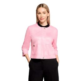 Betty Barclay Damen Jackenblazer "Damen mit aufgesetzten Taschen", pink, Gr. 44, Samt, Obermaterial: 95% Polyester, 5% Elasthan, Blazer