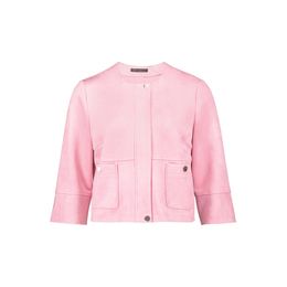 Betty Barclay Damen Jackenblazer "Damen mit aufgesetzten Taschen", pink, Gr. 42, Samt, Obermaterial: 95% Polyester, 5% Elasthan, Blazer