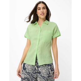 Brax Damen Klassische Bluse "Style VIV", gr&uuml;n, Gr. 38, Web, 100% Leinen, Blusen