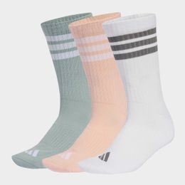 Damen Funktionssocken "3-STREIFEN, KN&Ouml;CHELLANG, MIT POLSTERUNG, 3ER-PACK", adidas Performance, Gr. L, bunt, Obermaterial: 59% Baumwolle, 37%