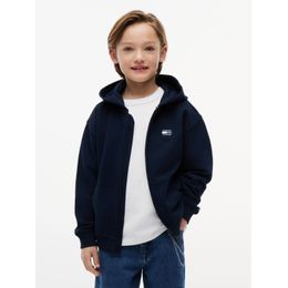 Tommy Hilfiger Jungen Kapuzensweatjacke, blau, Gr. 74, unifarben, Sweatware, Obermaterial: 100% Baumwolle, Sweatjacken, Kinder bis 16 Jahre