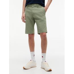 Tommy Jeans Herren Shorts "SCANTON", gr&uuml;n, Gr. 33, Web, Obermaterial: 96% Baumwolle, 4% Elasthan, Hosen, Regular fit mit praktischen Taschen