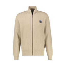 Lerros Herren Strickjacke "Sportive Strickjacke aus hochwertiger Baumwolle", beige, Gr. S, 100% Baumwolle, Strickjacken