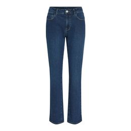 Vila Damen Straight-Jeans "VIALICE RW STRAIGHT JEANS DBD SOL30-NOOS", blau, Gr. 40, unifarben, Denim/Jeans, Obermaterial: 98% Baumwolle, 2% Elasthan,