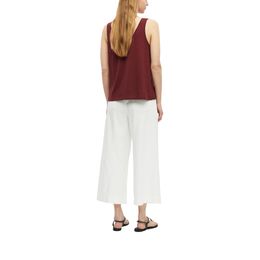 s.Oliver Damen Shirttopschwarz pomegranat, Gr. 36, unifarben, Jersey, Obermaterial: 100% Baumwolle, Tops, Sommertop mit Knoten-Detail