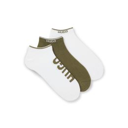 HUGO UNDERWEAR Herren Sneakersocken "3P AS LOGO CC", Gr. 43, wei&szlig;, Baumwollmischung, Socken, mit Logodetails