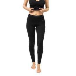 Mey Damen Leggings "Noblesse", Gr. 50, schwarz, Feinripp, Obermaterial: 100% Baumwolle, Hosen, Ohne auftragende Seitenn&auml;hte
