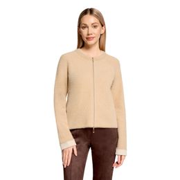 Betty Barclay Damen Strickjacke "Damen mit Rei&szlig;verschluss", beige, Gr. 40, Strick, Obermaterial: 55% Polyester, 45% Polyamid, Strickjacken