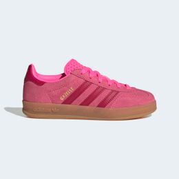 M&auml;dchen Sneaker "GAZELLE INDOOR", adidas originals, Gr. 28lucid pink, team victory rot, gold metallic, Leder, Synthetik, Schuhe, f&uuml;r Kinder &