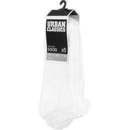 Urban Classics Damen Str&uuml;mpfe "Urban Classics Unisex No Show Socks 5-Pack", Gr. 43wei&szlig;, Baumwolle, Elasthan, Polyester, unifarben, Socken