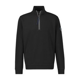 Lerros Herren Sweatshirt "Troyer in Sweatqualit&auml;t aus Strickmaterial", schwarz, Gr. 5XL, 90% Baumwolle, 10% Polyester, Sweatshirts