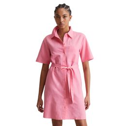 Marc O'Polo Damen Hemdblusenkleid "aus Leinen-Baumwolle-Mix", pink, Gr. M, MARC O'POLO DENIM, unifarben, Obermaterial: 53% Leinen, 47% Baumwolle, Kleider