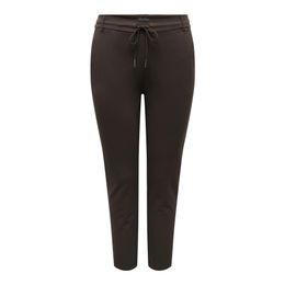 Only CARMAKOMA Damen Jogger Pants "CARGOLDTRASH LIFE CLASSIC PANT NOOS", braun, Gr. 42, unifarben, Milano Rib, Obermaterial: 63% Viskose, 32% Nylon,