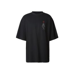 Merchcode Herren T-Shirt "Merchcode Herren K Heart Huge Tee"schwarz, Gr. L, bedruckt, 100% Baumwolle, Shirts