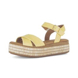 Gabor Damen Plateausandaletten "Plateau Sandale", Gr. 40, gelb, Schuhe