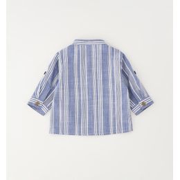 IDO Jungen Businessshirt "BABY BOY LONG SLEEVE SHIRT"avion, Gr. 80, 59% Polyester, 39% Baumwolle, 2% Elasthan, Shirts