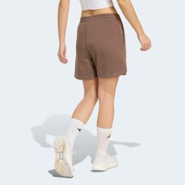 Damen Shorts "3-STREIFEN STUDIO FLEECE, LOCKER GESCHNITTEN", braun, Gr. S, adidas Sportswear, Obermaterial: 70% Baumwolle, 30% Polyester, Hosen, f&uuml;r