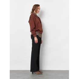 Toni Damen Stoffhose "Jenny Wide Leg", schwarz, Gr. 48, unifarben, Web, Obermaterial: 64% Polyester, 32% Viskose, 4% Elasthan, Hosen, mit B&uuml;gelfalten