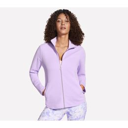 Skechers Damen Trainingsjacke "Women's Jacket", lila, Gr. XS, Jersey, Obermaterial: 97% Polyester, 3% Elasthan, Jacken, mit Rei&szlig;verschluss, aus