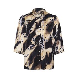Soaked in Luxury Blouse 'SLClero' female size XS Beige / Brown / Yellow / Black