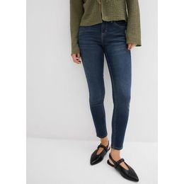 bonprix Damen Skinny-fit-Jeans, blau, Gr. 38, Denim/Jeans, Obermaterial: 82% Baumwolle, 17% Polyester, 1% Elasthan, Jeans, mit Stretch-Anteil,