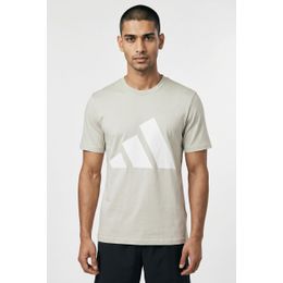 Herren T-Shirt "ESSENTIALS BIG LOGO", grau, Gr. L, adidas Sportswear, Obermaterial: 100% Baumwolle, Shirts, klassische Silhouette, mit