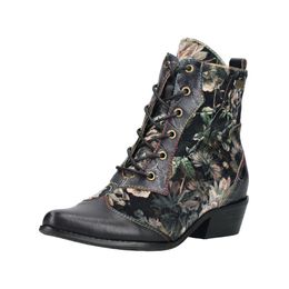Laura Vita Damen Schn&uuml;rstiefelette "Laura Vita Stiefelette Leder/Textil", Gr. 38, bunt, Leder, Textil, Schuhe