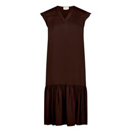 Cartoon Damen Druckkleid "Damen mit Fl&uuml;gel&auml;rmeln"dunkelbraun, Gr. 42, Obermaterial: 100% Viskose, Kleider