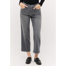 Angels Damen 7/8-Jeans "LAIA"mid grau used, Gr. 44, Denim/Jeans, Obermaterial: 92% Baumwolle, 6% Polyester, 2% Elasthan, Jeans, weite Passform, aus