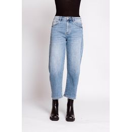 Zhrill Damen 7/8-Jeans "IZA", blau, Gr. 28, unifarben, Denim/Jeans, Obermaterial: 78% Baumwolle, 21% Polyester, 1% Elasthan, Jeans, bequeme Passform,