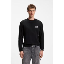 Hugo Herren Sweatshirt "Nespon", schwarz, Gr. XXL, unifarben, Sweatware, Obermaterial: 100% Baumwolle, Sweatshirts, Rundhalsausschnitt, Regular Fit,