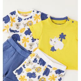 IDO M&auml;dchen Shorts "BABY BOY SUMMER SET"wei&szlig;, royal, Gr. 68, 100% Baumwolle, Hosen