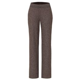 Toni Damen Stoffhose "Jenny Wide Leg", braun, Gr. 20, meliert, Web, Obermaterial: 64% Polyester, 19% Viskose, 17% Baumwolle, Hosen, in Tweed-Optik,