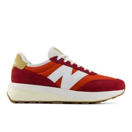 New Balance Herren Sneaker "370", Gr. 47,5, rot, Leder, Mesh, Schuhe