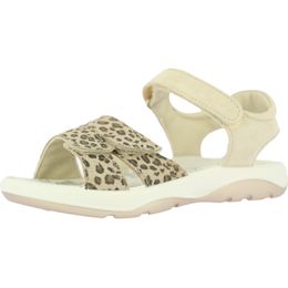 Lurchi M&auml;dchen Sandale "Fiori", Gr. 28, beige, Veloursleder, Schuhe, Klettschuh mit Leo-Muster, Gr&ouml;&szlig;enschablone zum Download