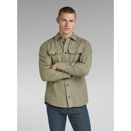 G-Star Raw G-STAR Herren Langarmshirt "Marine Slim Hemd", gr&uuml;n, Gr. XXS, Obermaterial: 50% Baumwolle, 50% Baumwolle, Shirts