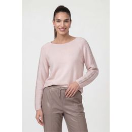 monari Damen Rundhalspullover "Pullover Basic Schmuck", rosa, Gr. 46, unifarben, Web, Obermaterial: 100% Baumwolle, Pullover, Regular fit mit