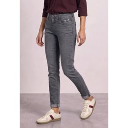 Street One Damen 5-Pocket-Jeans "Style Jane", grau, Gr. 27, unifarben, Denim/Jeans, Obermaterial: 82% Baumwolle, 15% Polyester, 3% Elasthan, Jeans,