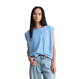 Marc O'Polo Damen Shirttop, blau, Gr. S, MARC O'POLO DENIM, Jersey, Obermaterial: 100% Baumwolle, Tops