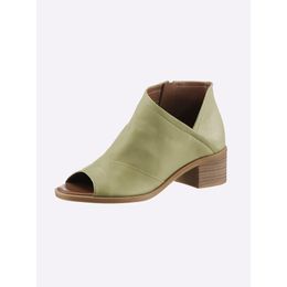 ANDREA CONTI Damen Sandalette, Gr. 38, gr&uuml;n, Glattleder, Leder, Schuhe